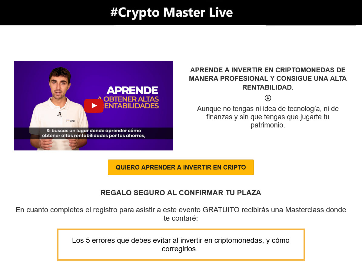 Crypto Master Live 2022 - cursosenoferta.com